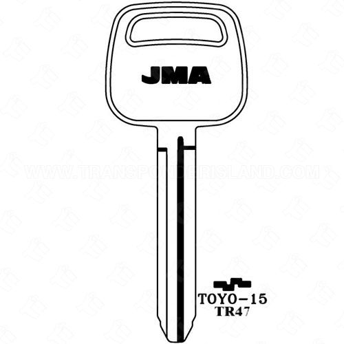 JMA Toyota 8 Cut Key Blank TOYO-15 X217 TR47 | Transponder Island Inc.